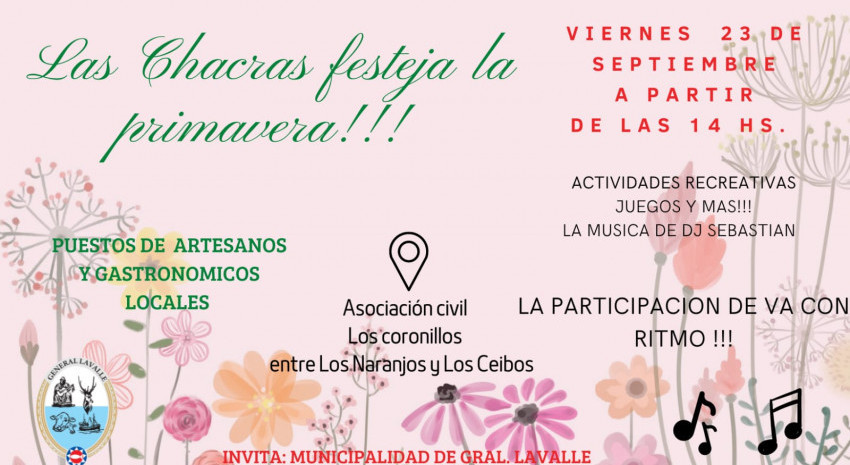 Esta Tarde Se Festeja El Día De La Primavera En Paraje Las Chacras